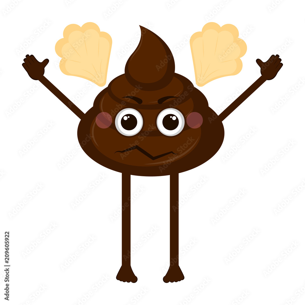 Angry poop emoji Stock Vector | Adobe Stock