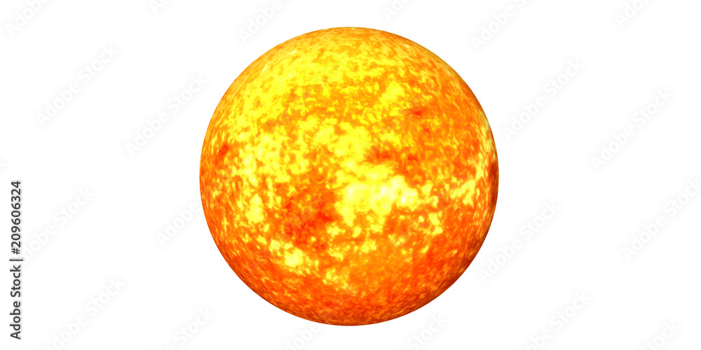 sun in space white background Stock Illustration | Adobe Stock