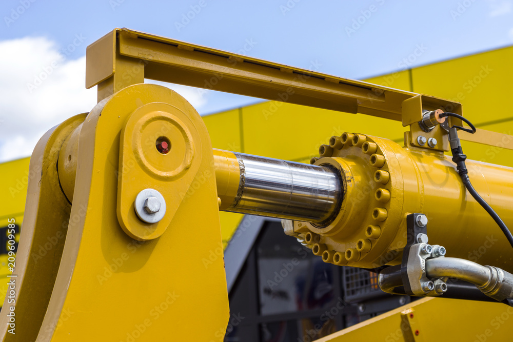 Hydraulic piston system for bulldozers, tractors, excavators, chrome ...