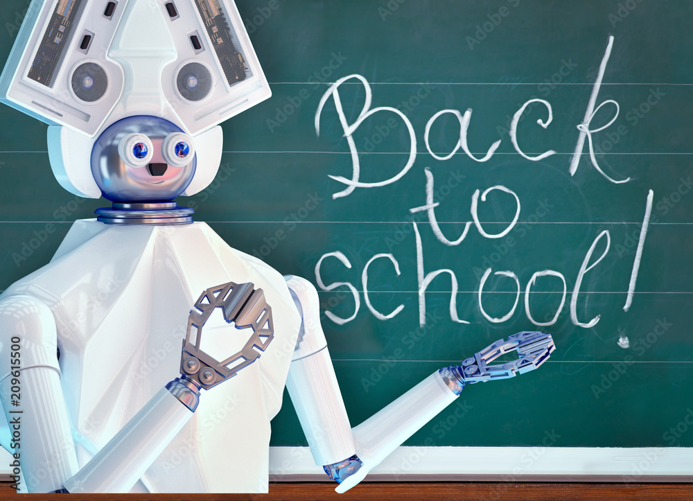 Teacher robot with artificial intelligence replaces people in school ...