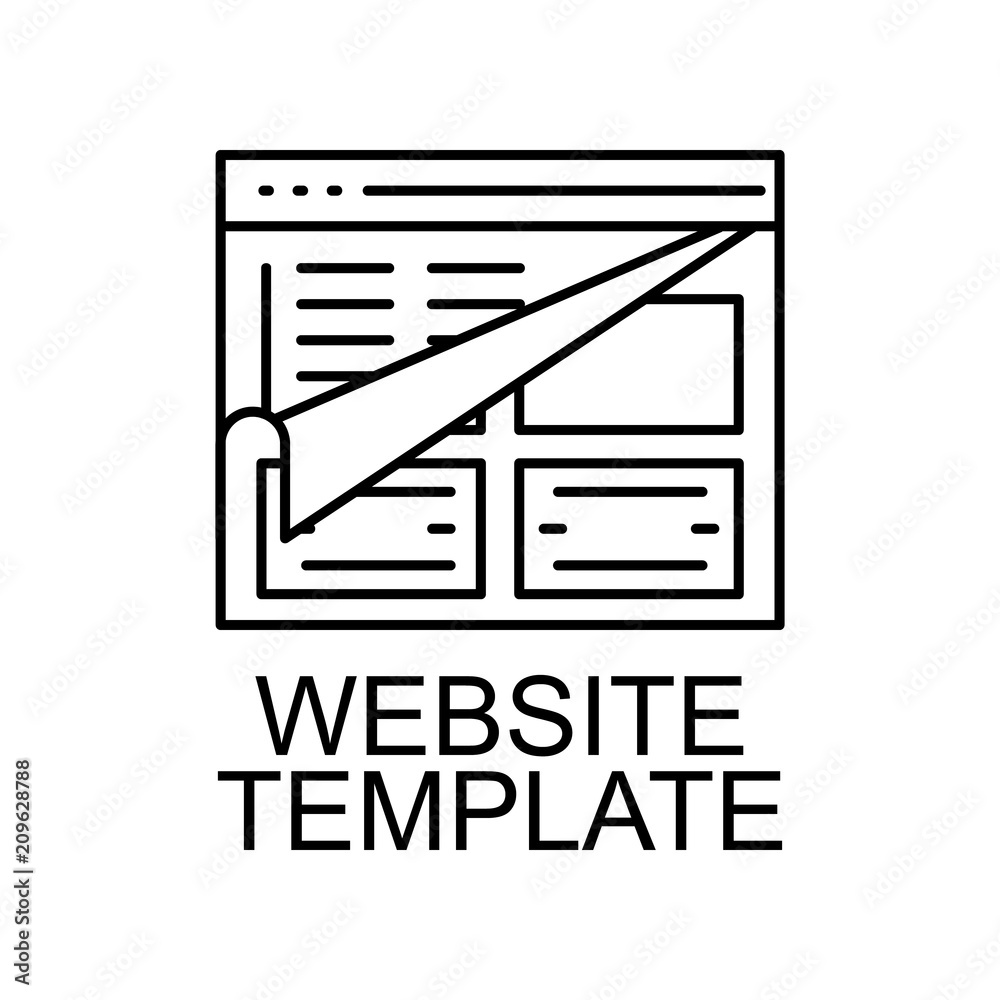 website template icon. Element of web development signs with name for ...