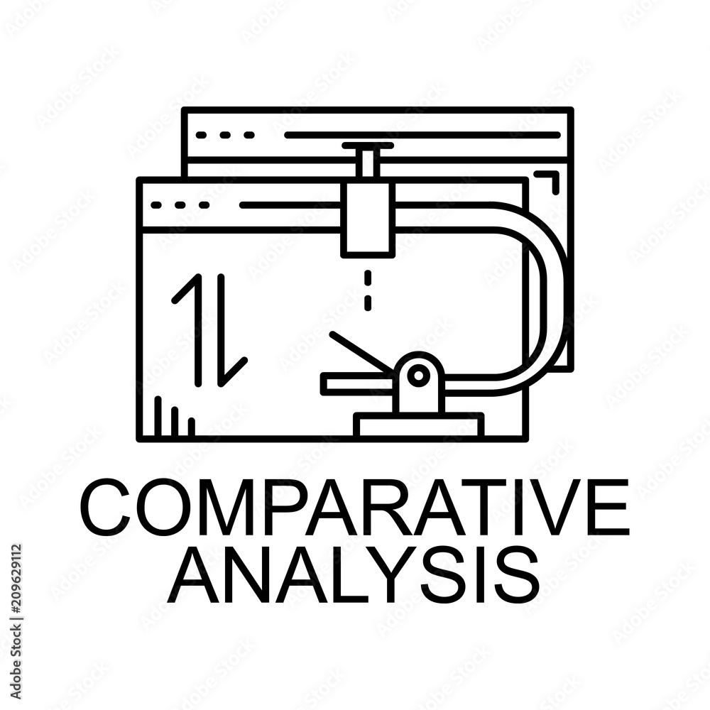 comparative analysis icon. Element of web development signs with name ...