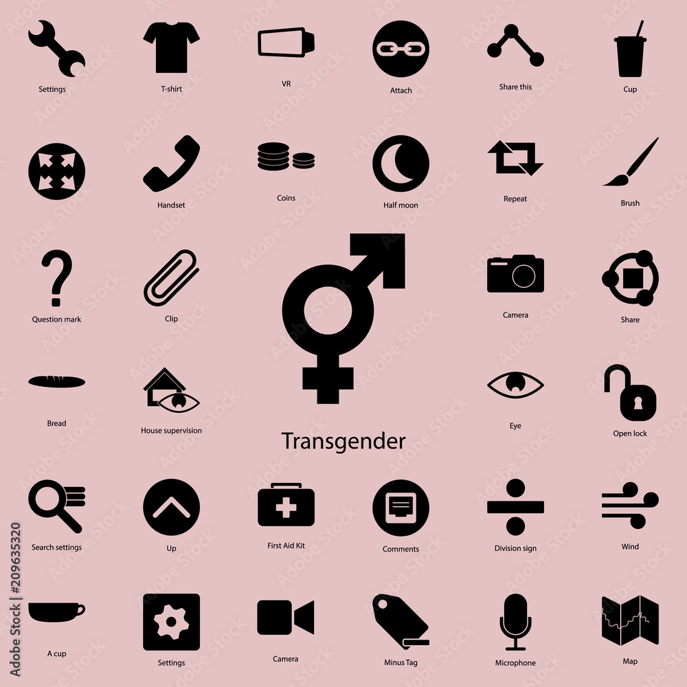 transgender sign icon. Detailed set of minimalistic icons. Premium ...