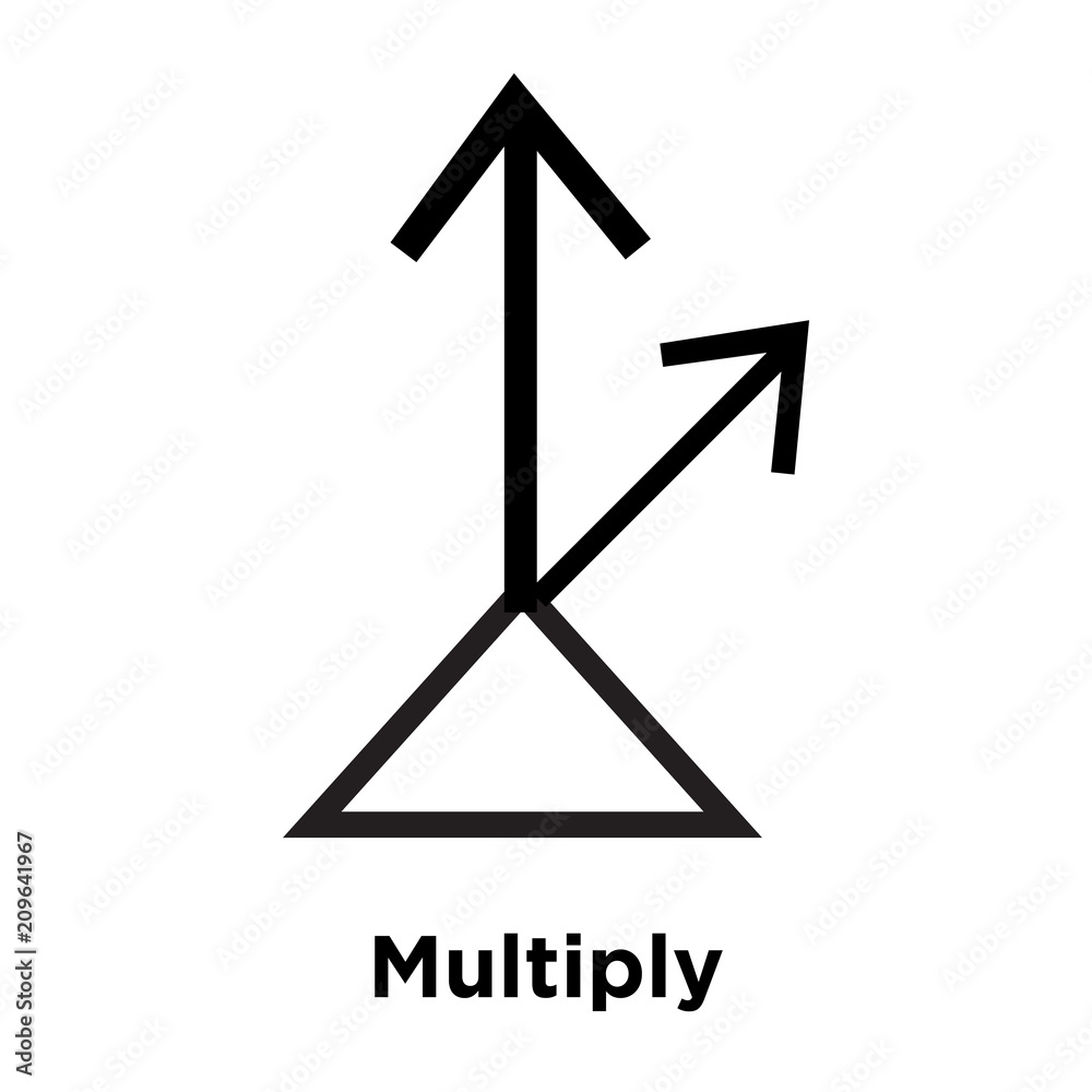 Multiply icon vector sign and symbol isolated on white background ...