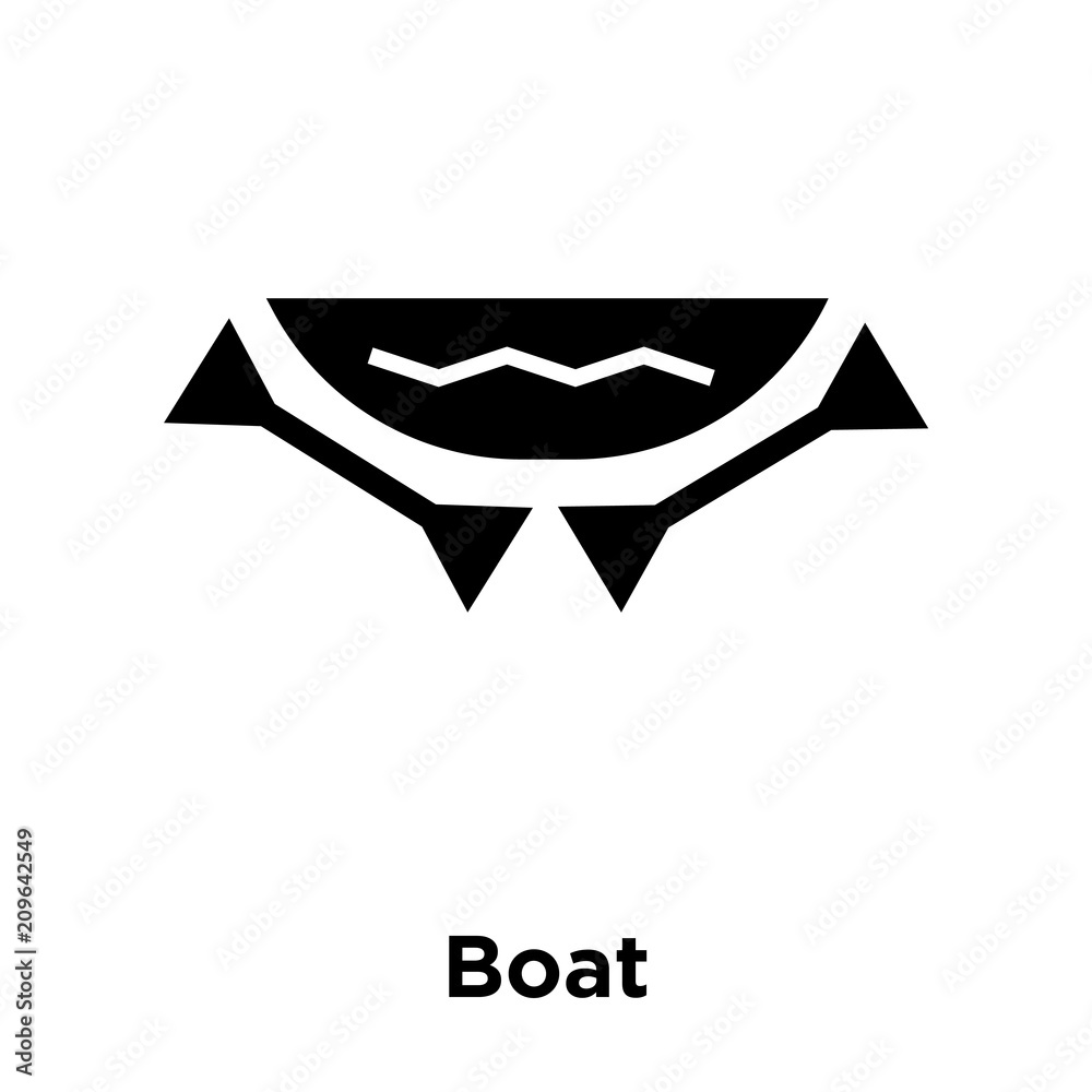 Boat icon vector sign and symbol isolated on white background, Boat ...