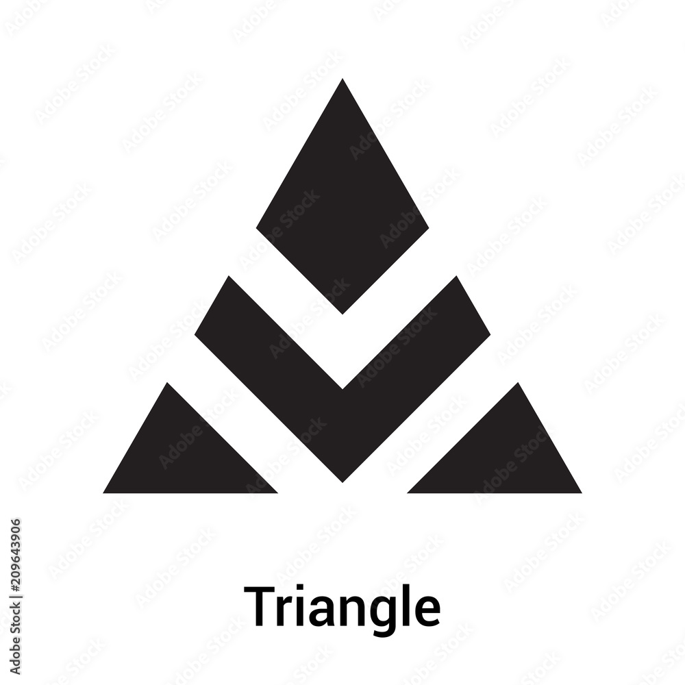 Triangle icon vector sign and symbol isolated on white background ...