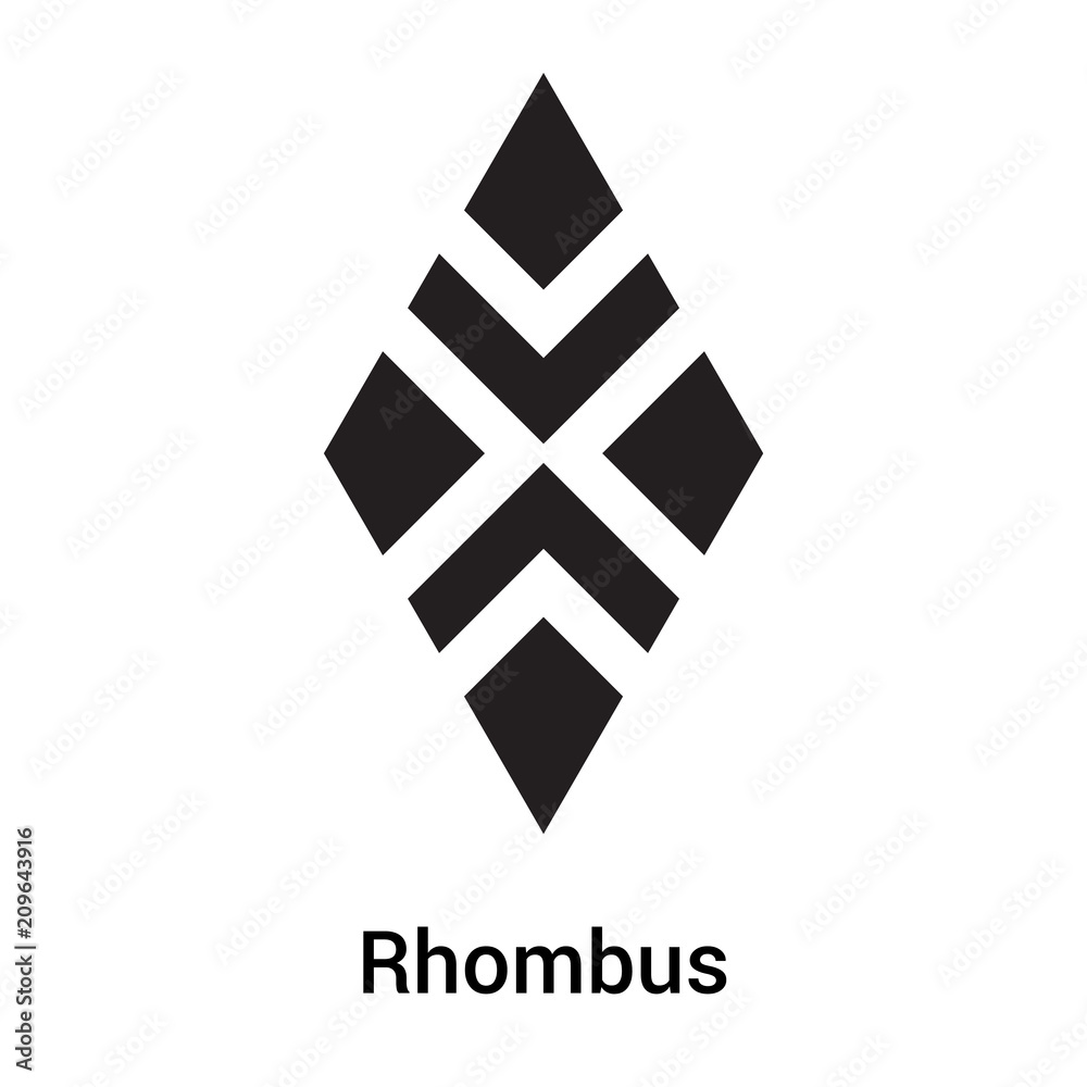 Rhombus icon vector sign and symbol isolated on white background ...
