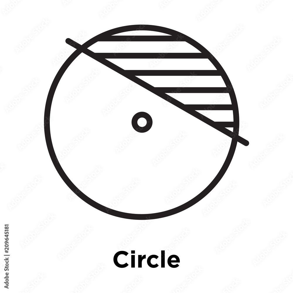 Circle icon vector sign and symbol isolated on white background, Circle ...