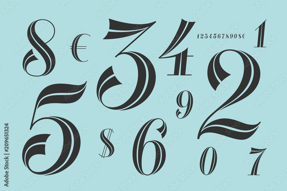 Fancy Number Stencils