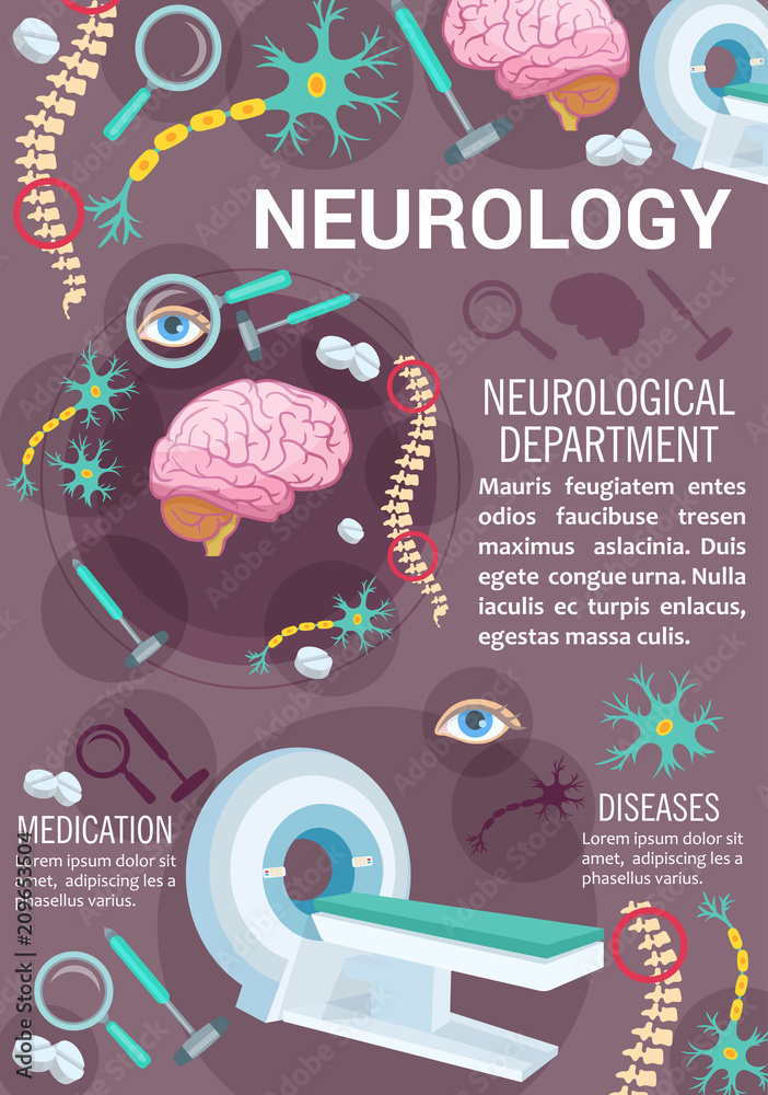 Neurology disease diagnostic clinic banner design Stock Vector | Adobe ...
