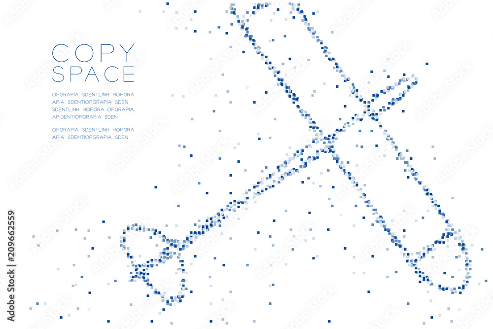 Abstract Geometric Square box pixel pattern Glider plane shape ...