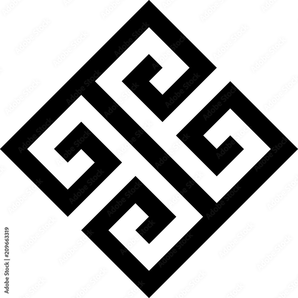 Greek key. Typical egyptian, assyrian and greek motives vector symbol ...