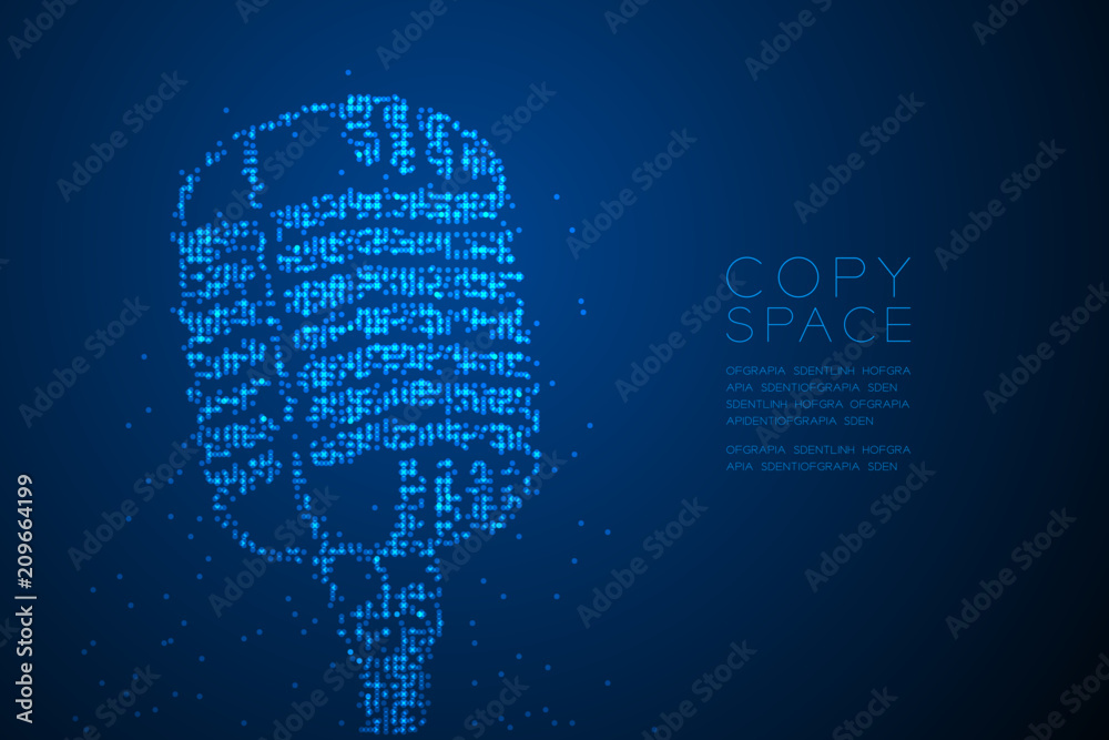 Abstract Geometric Circle dot pixel pattern Vintage microphone shape ...