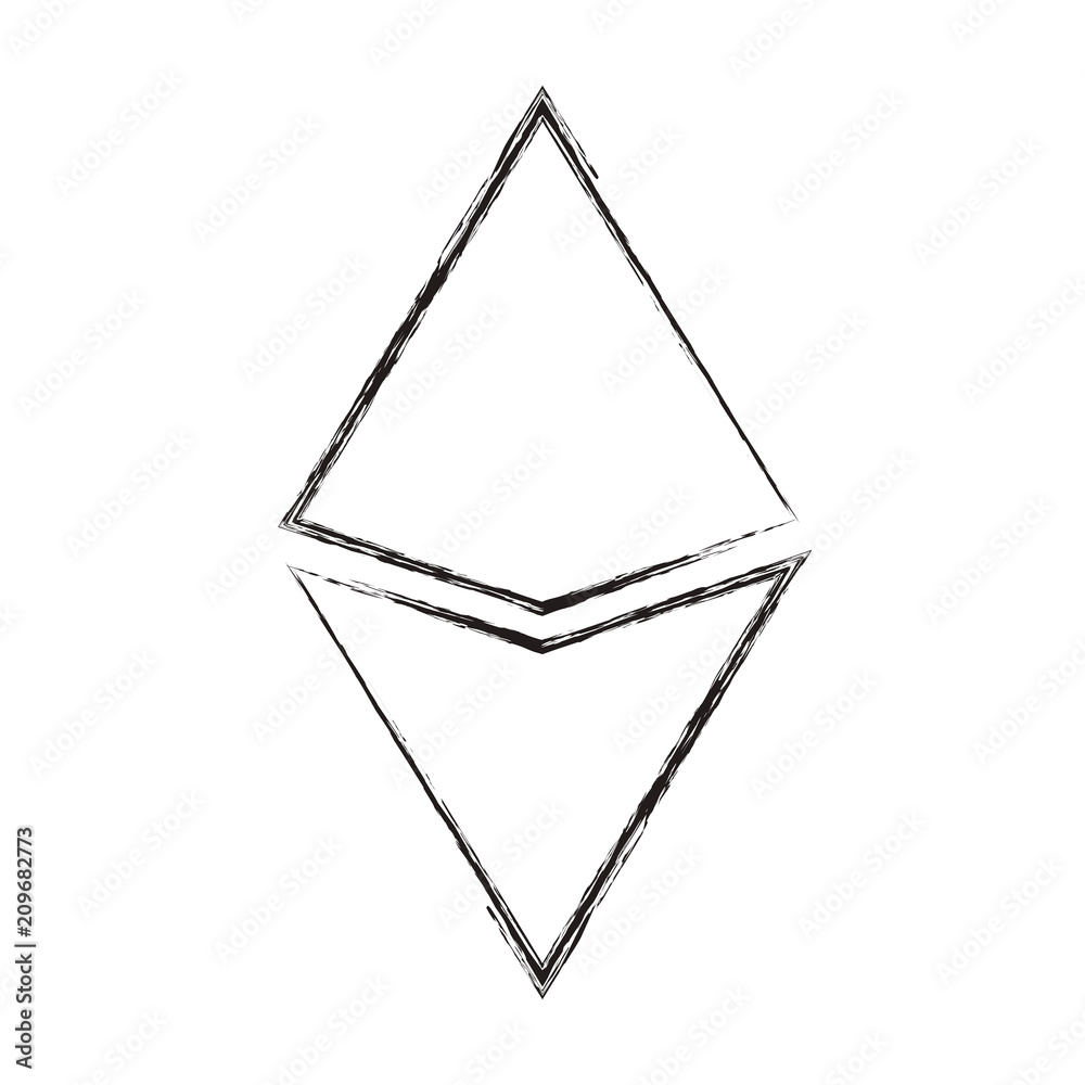 cryptocurrency etherum symbol isolated icon vector illustration design ...