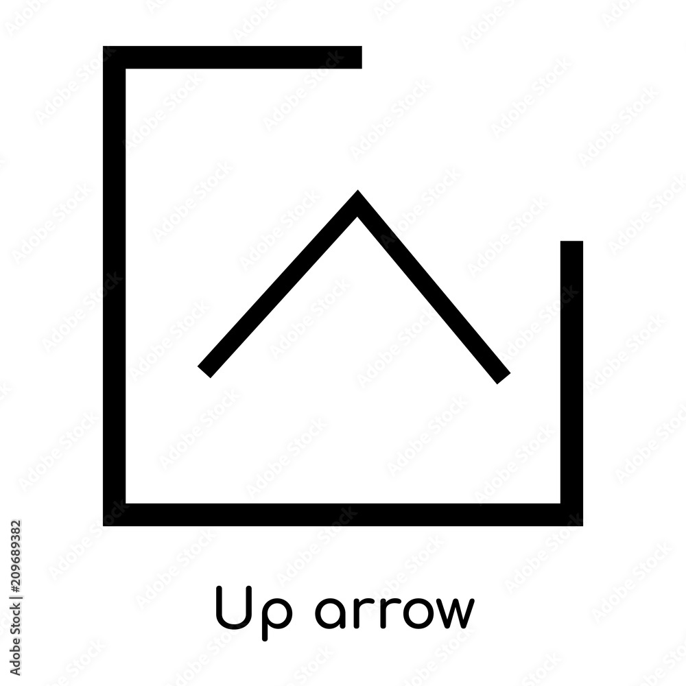 Up arrow icon vector sign and symbol isolated on white background, Up ...