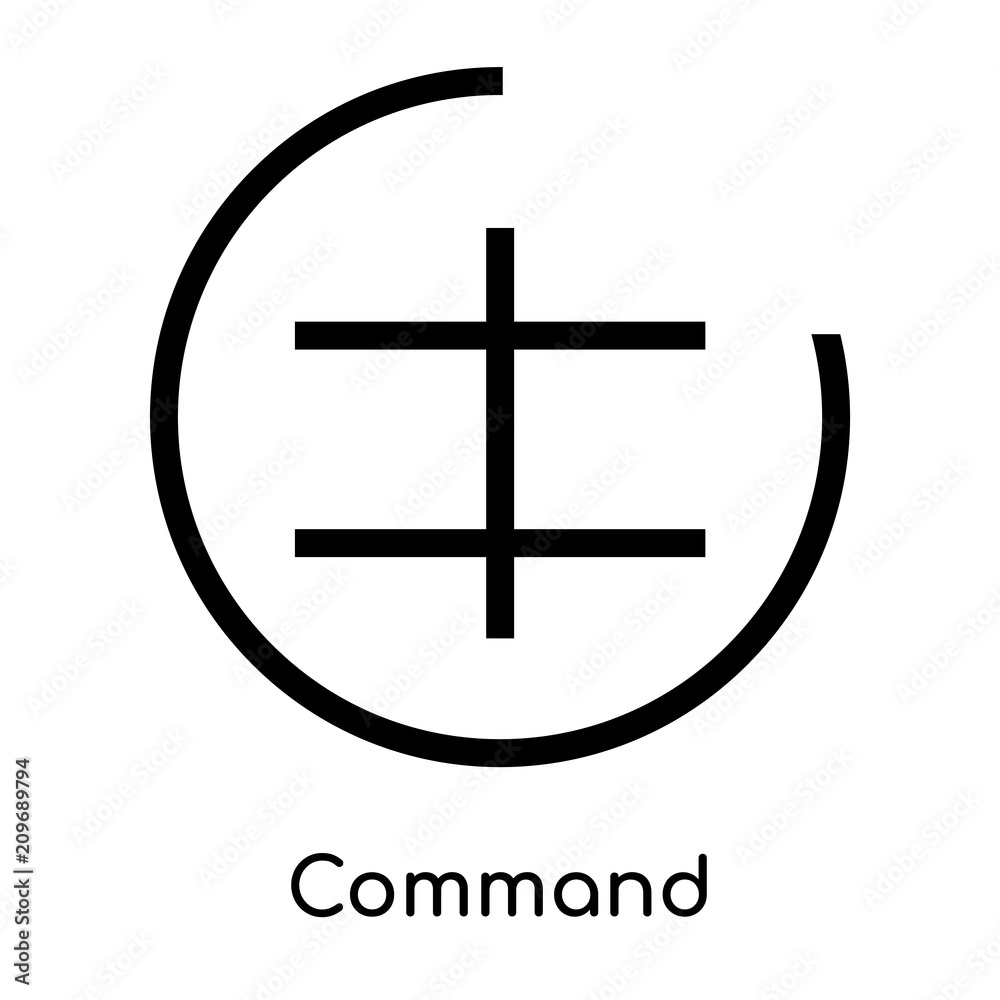 Command icon vector sign and symbol isolated on white background ...