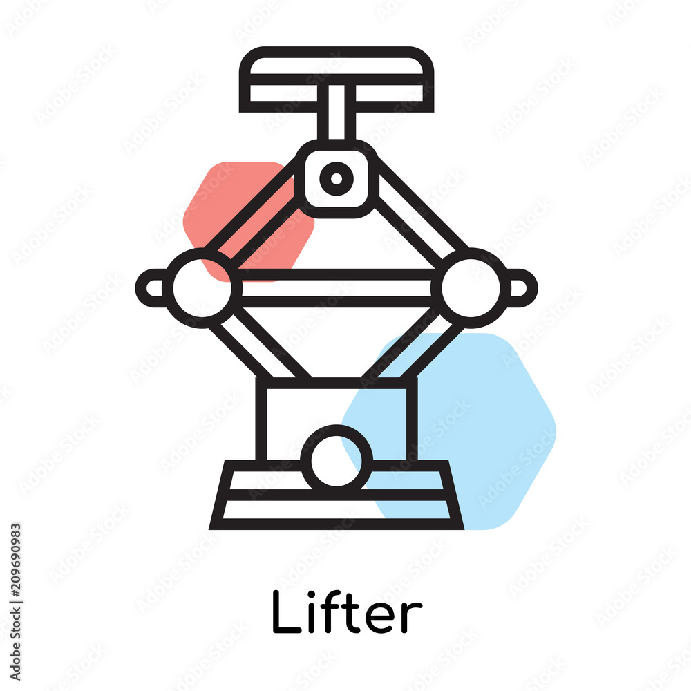 Lifter icon vector sign and symbol isolated on white background, Lifter ...