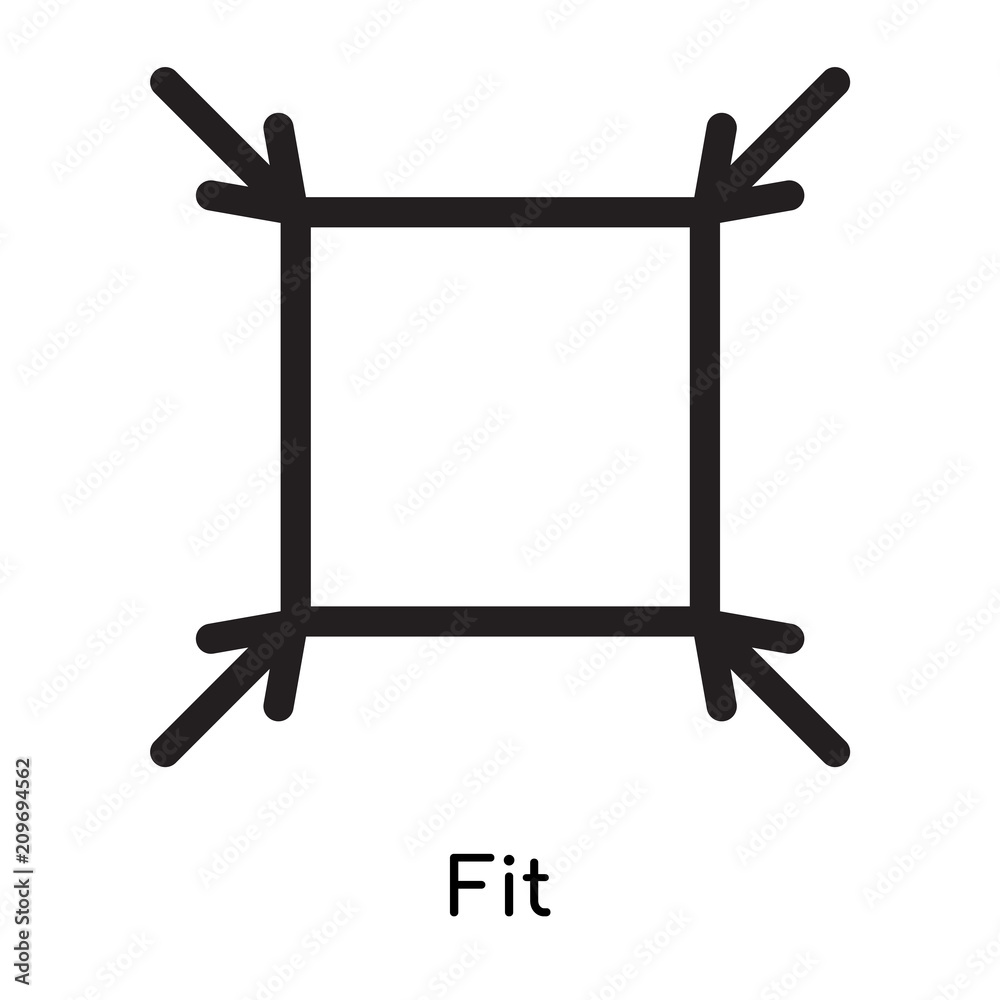 Fit icon vector sign and symbol isolated on white background, Fit logo ...