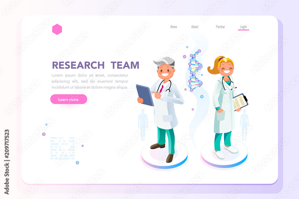 Research, science and technology concept. Scientists characters ...