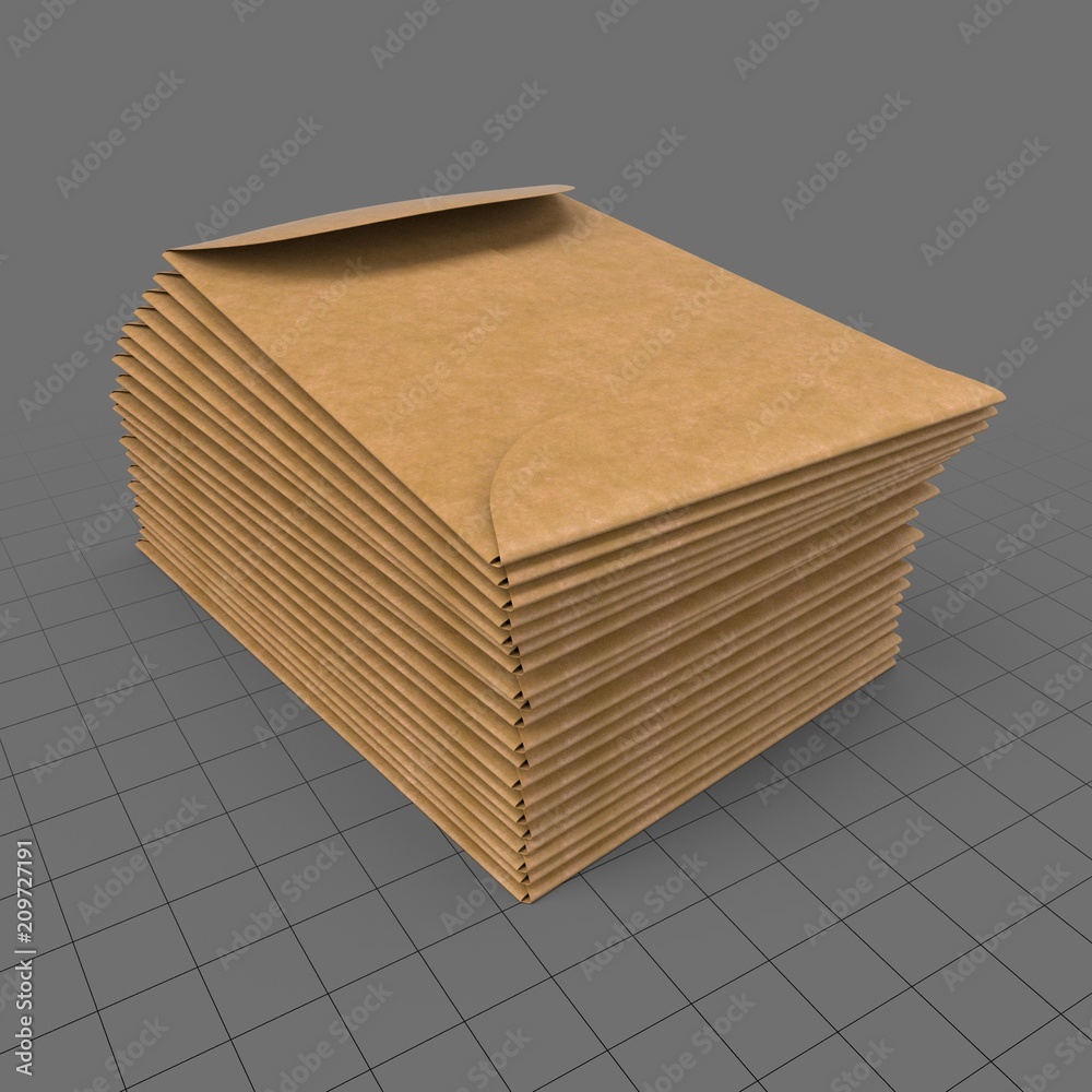Stack of packets Stock 3D asset | Adobe Stock