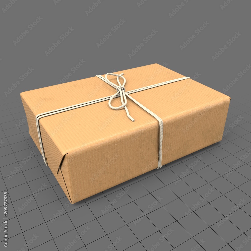 Tied string box Stock 3D asset | Adobe Stock