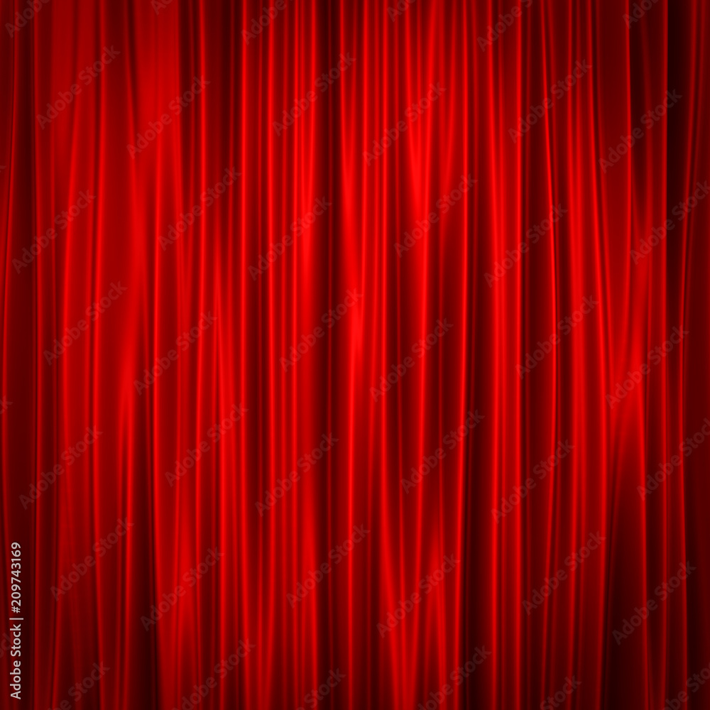 Red curtain background with shadow . 3D rendering. Stock Illustration ...