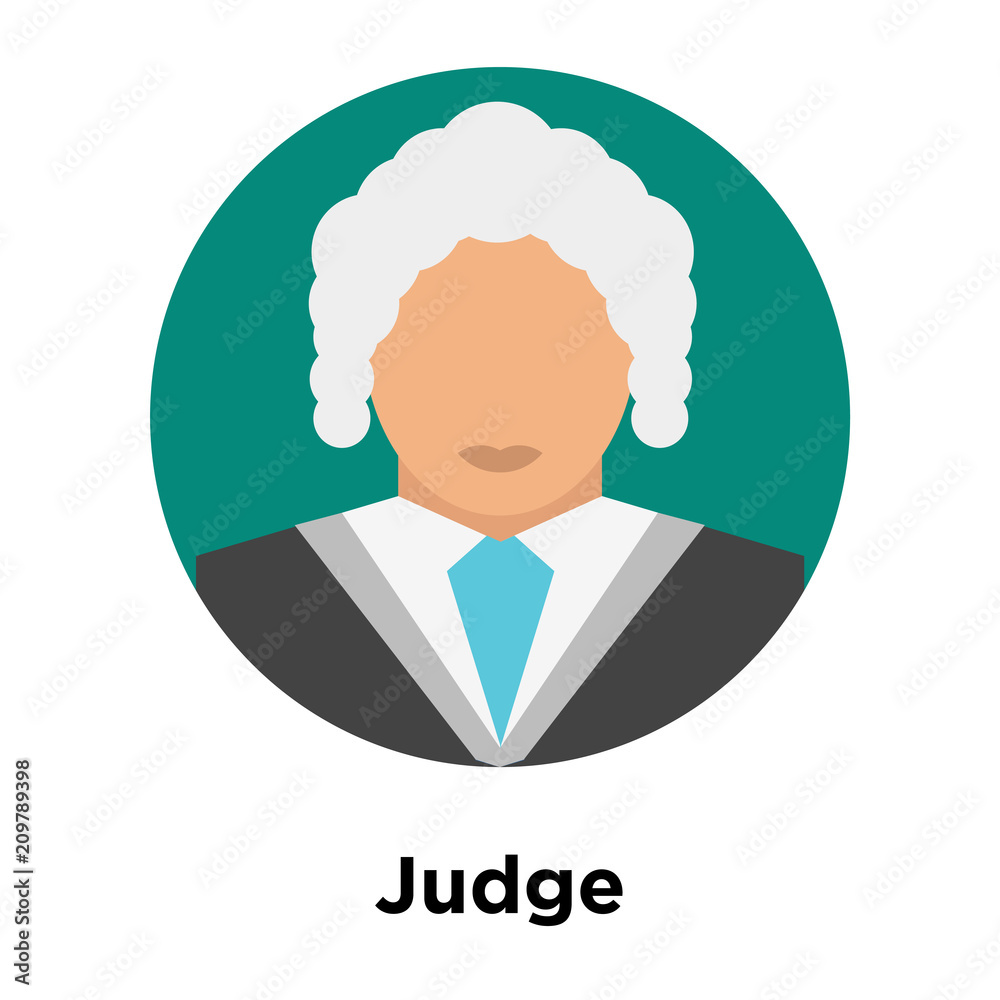 Judge icon vector sign and symbol isolated on white background, Judge ...