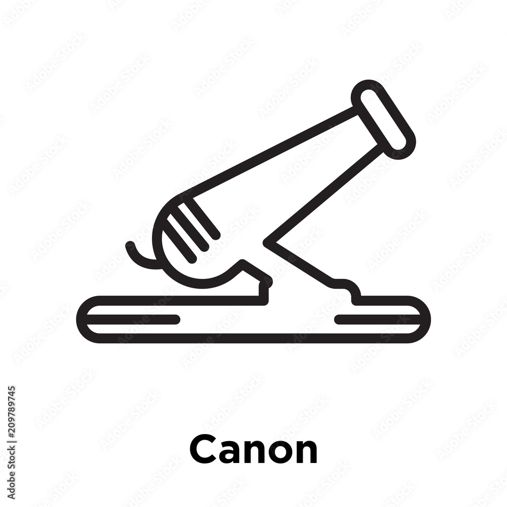 Canon icon vector sign and symbol isolated on white background, Canon ...