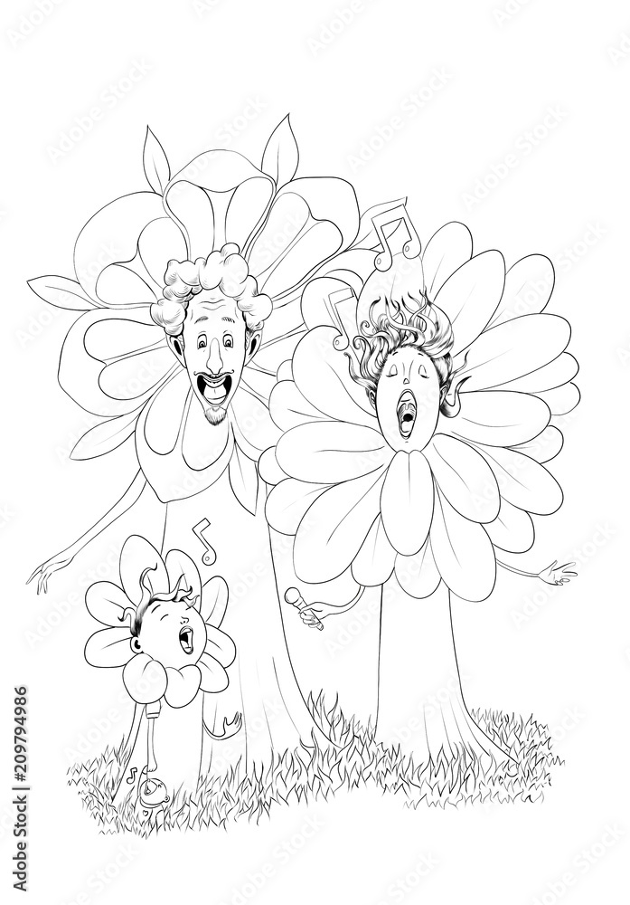 Children Singing Coloring Pages