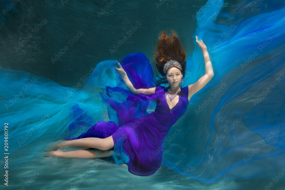 Underwater Model Photography Mermaid