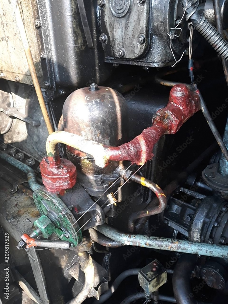 diesel locomotive fuel system. mainline diesel locomotive repair Stock ...