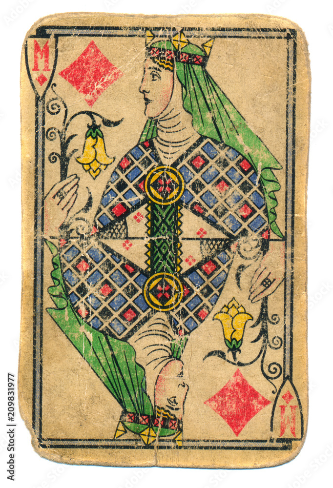 Queen Of Diamonds Playing Card