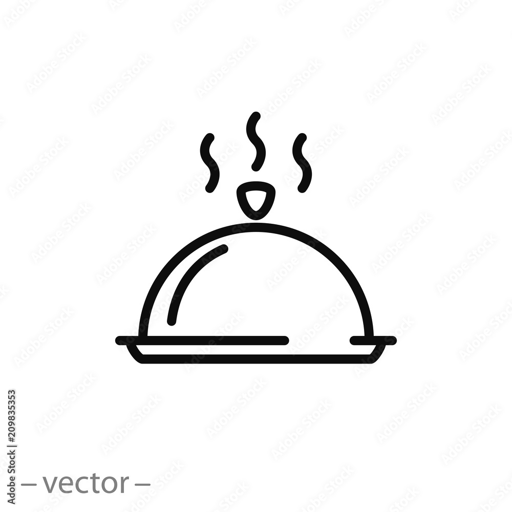 covered platter icon vector Stock Vector | Adobe Stock