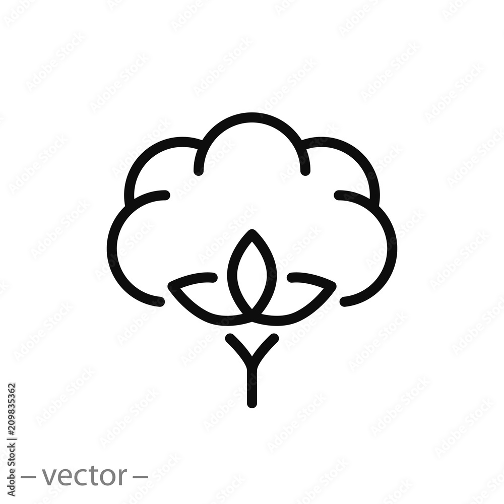 cotton icon vector Stock Vector | Adobe Stock