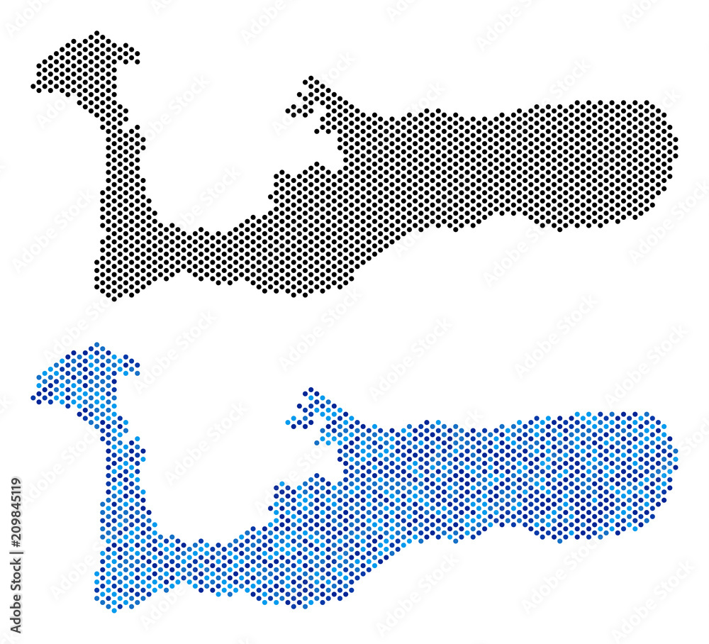 Dotted Grand Cayman Island map variants. Vector territory plans in ...