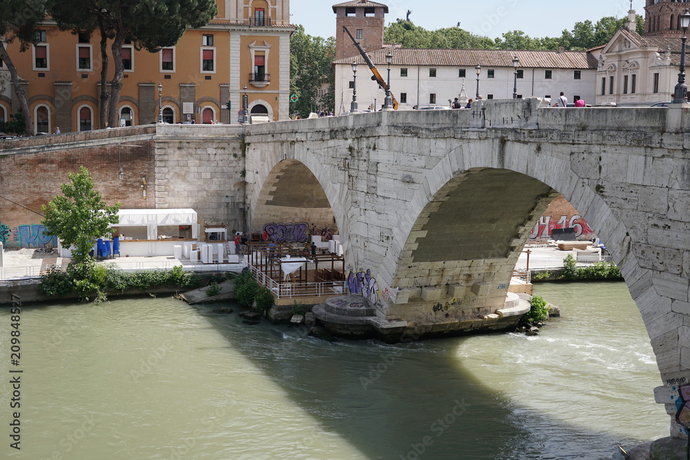 Pons Cestius, meaning "Cestius' Bridge", a Roman stone bridge in Rome ...