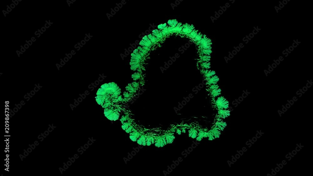 Drop drying with crystals growth. Time lapse of crystallization process ...