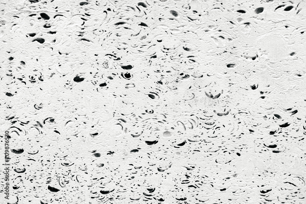 White foam block in macro. Foundation of old building. Detailed ...