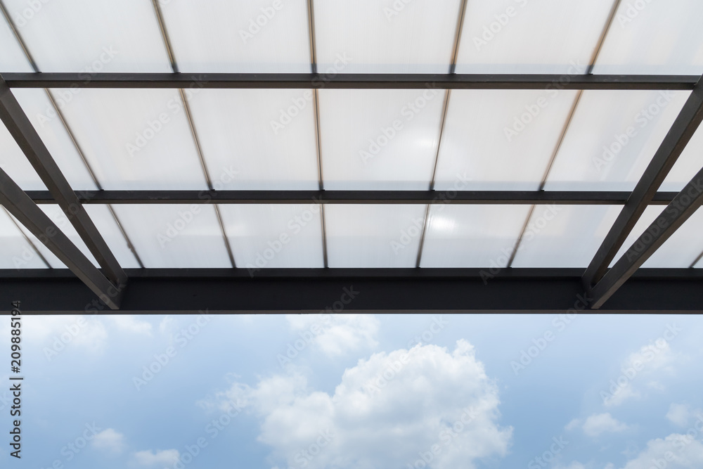 Polycarbonate Roofing use for house decoration, car park lot or out ...