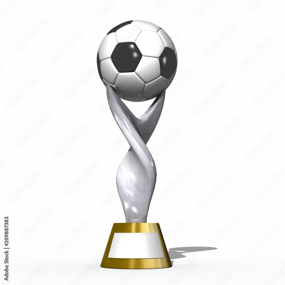 Pokal mit Fussball, Fussballpokal, freigstellt Stock-Illustration ...