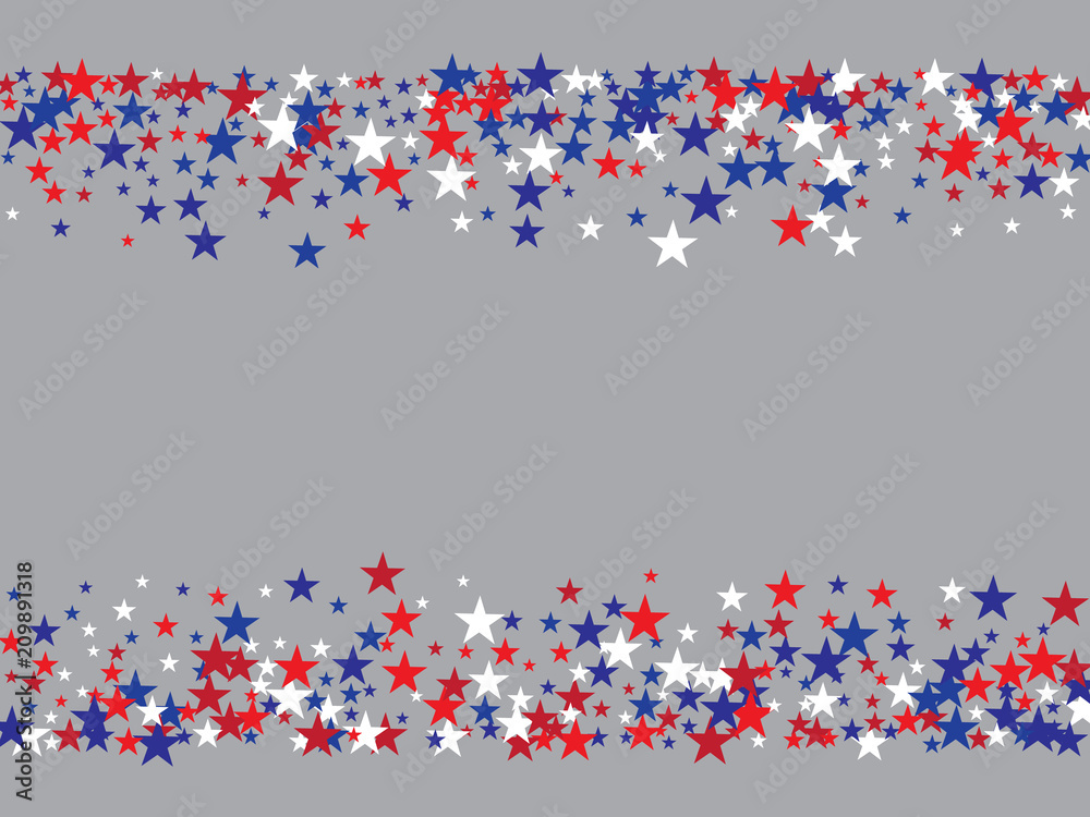 Patriotic 4th of July, Independence Day of America Stars Confetti ...