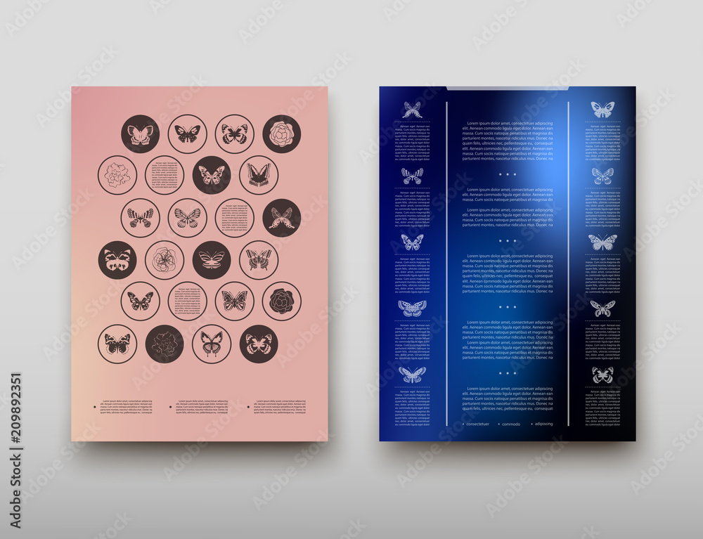 Leaflet cover infographics presentation abstract geometric background ...