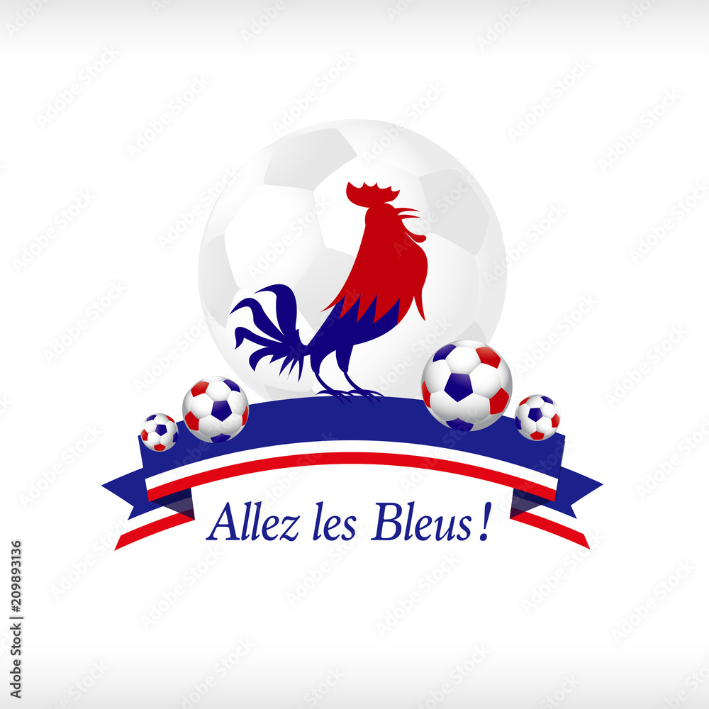 Allez les Bleus équipe de France de Football Stock Vector | Adobe Stock