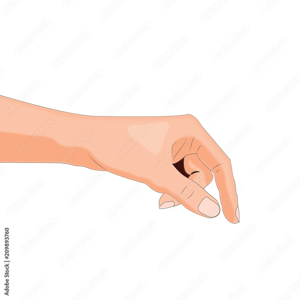 Greifende Hand Stock-Vektorgrafik | Adobe Stock