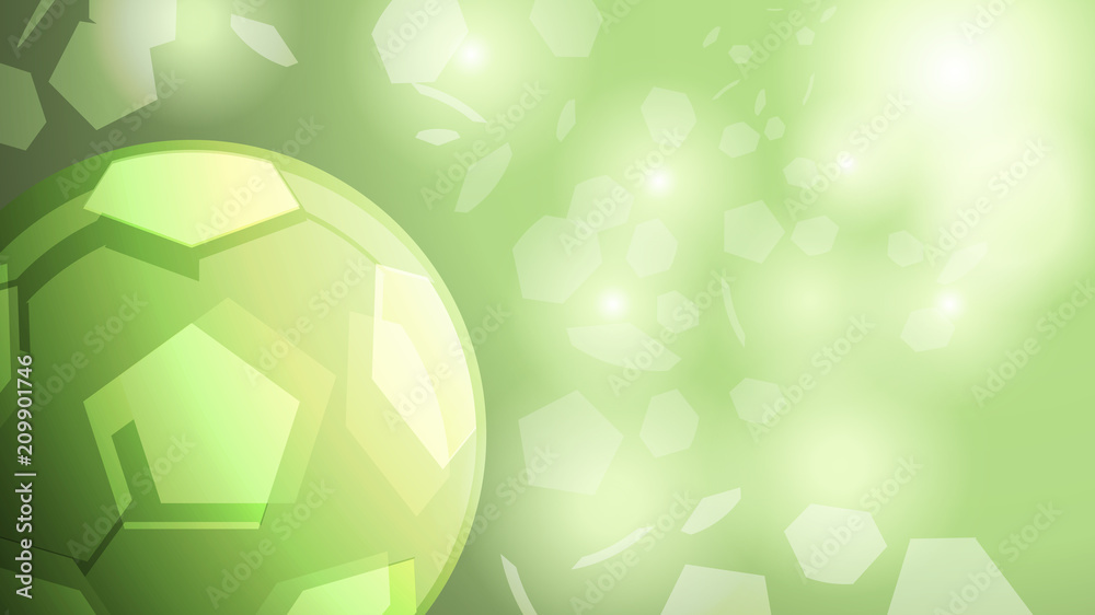 Vector illustration of abstract green background for football and ...