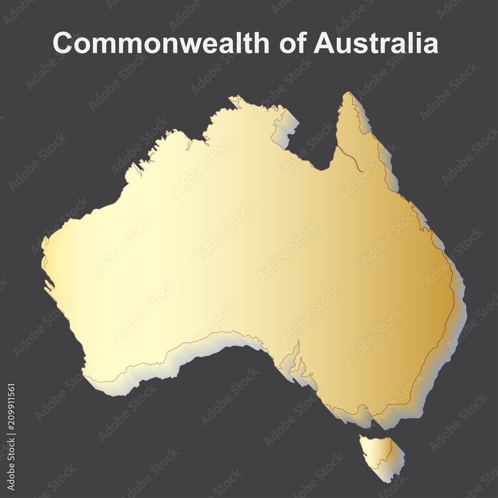 Map Australia isometric concept. 3d flat illustration Map of Australia ...