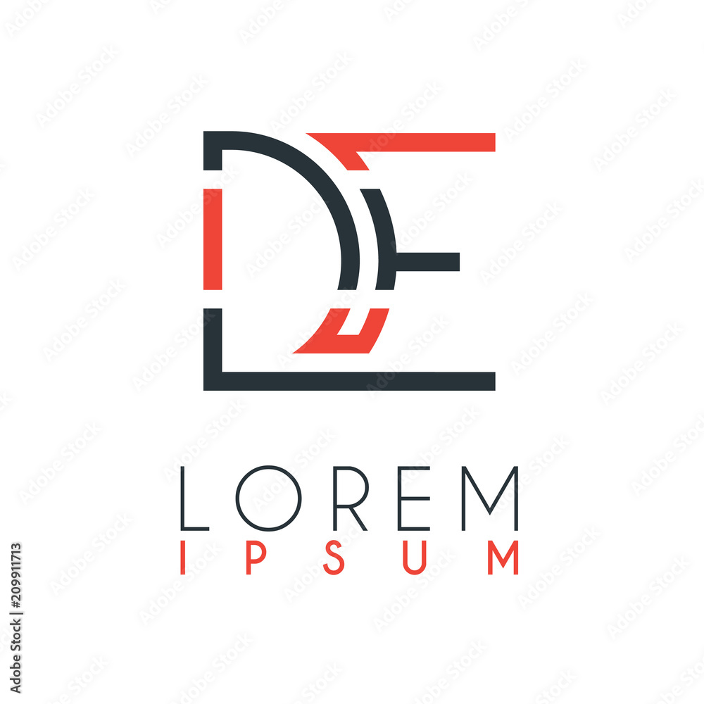 The logo between the letter D and letter E or DE with a certain ...