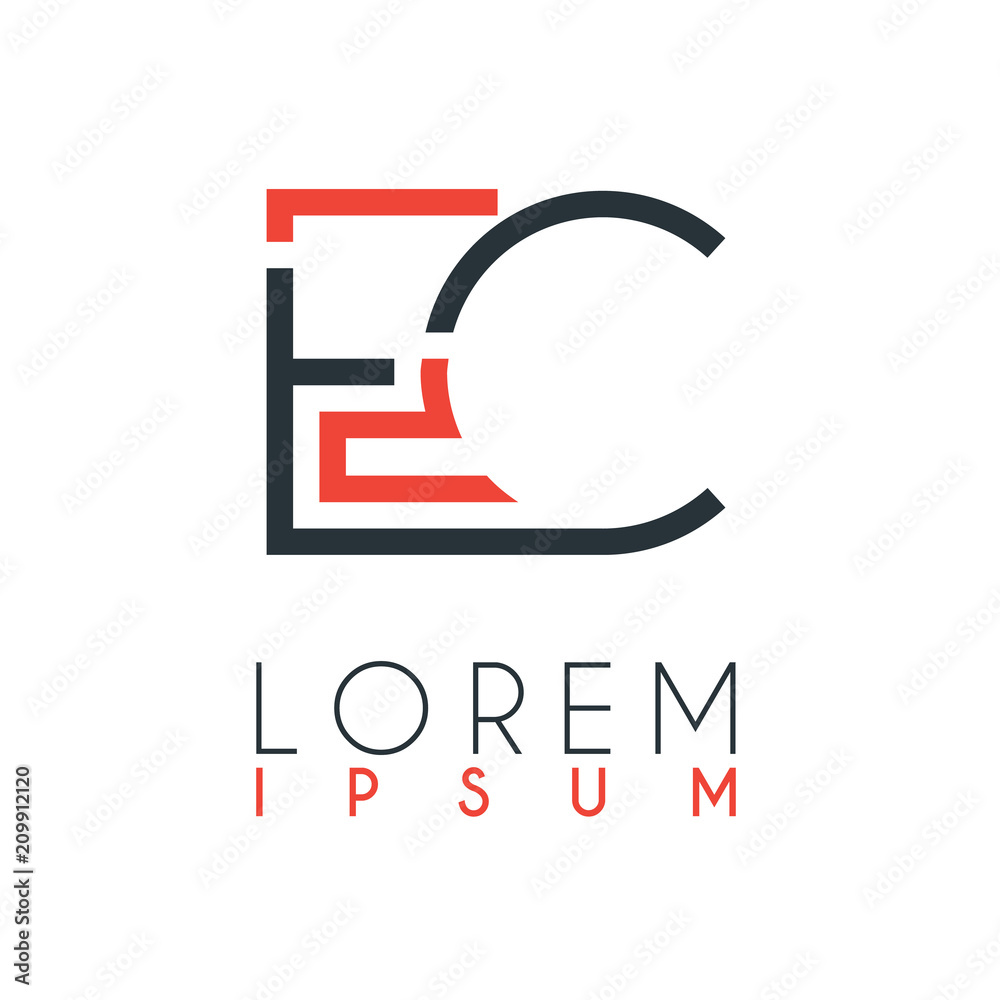 The logo between the letter E and letter C or EC with a certain ...