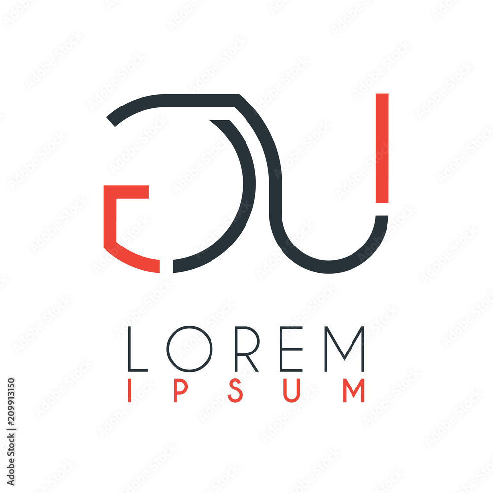 The logo between the letter G and letter U or GU with a certain ...