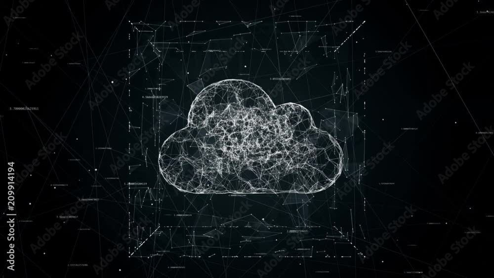 Cloud computing concept animation, cloud technology background, cloud ...